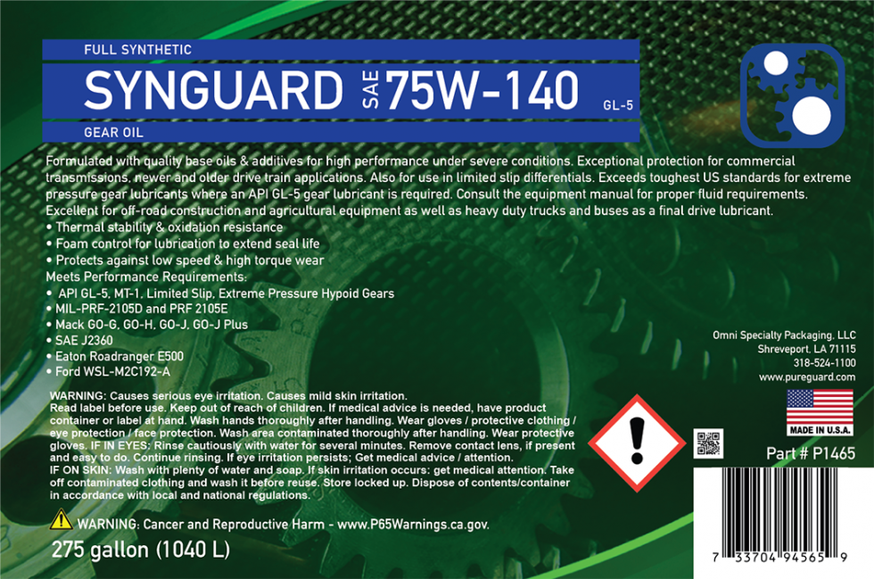 SynGuard SAE 75W-140 - PureGuard